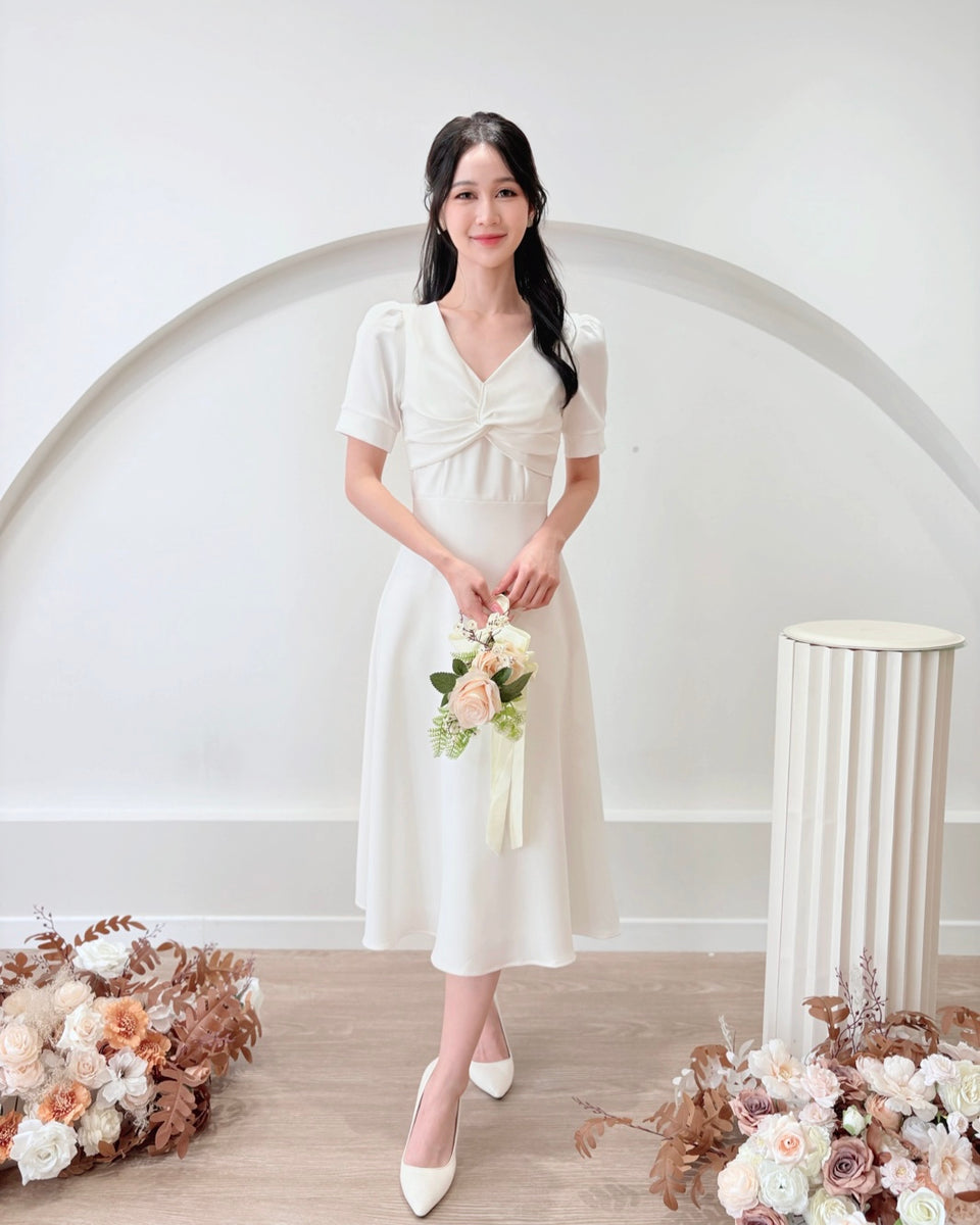 V Knot Design Midi Dress (SM) – Sweet & Classy Co.
